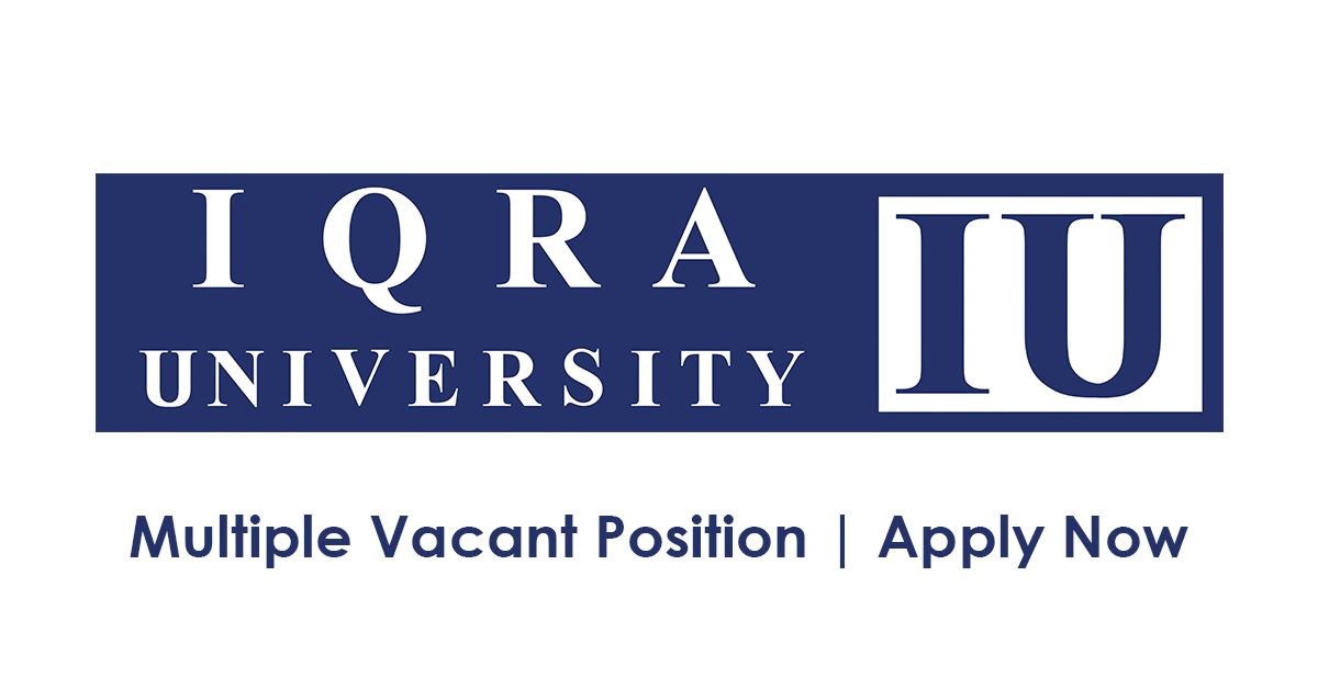 Iqra University Jobs January 2026