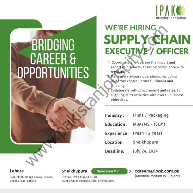 International Packaging Films Pvt Ltd IPAK Jobs Supply Chain Executive ...
