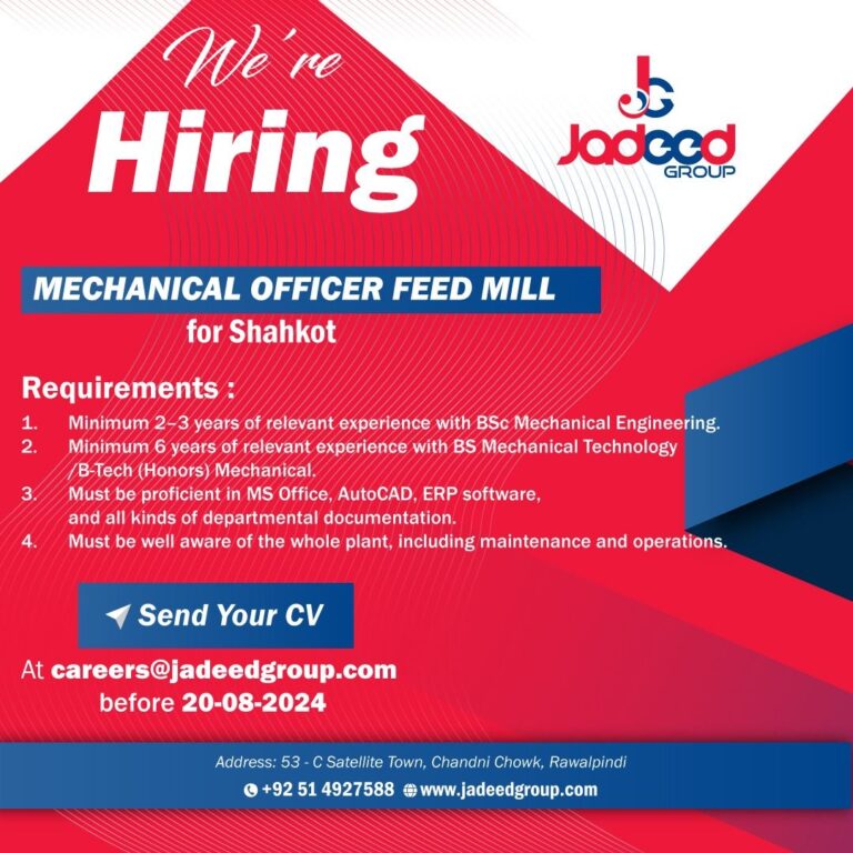 Jadeed Group Of Companies Jobs August 2024