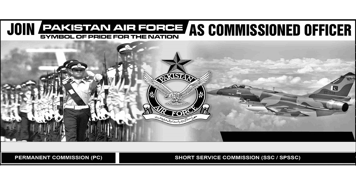 Join Pakistan Air Force PAF As Commissioned Officer