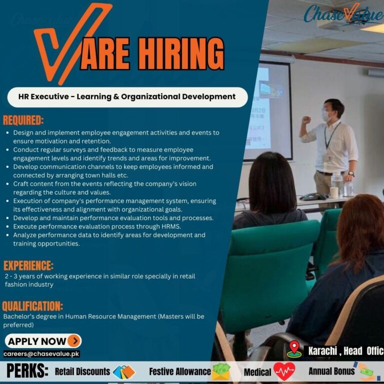 Chase Value Jobs HR Executive