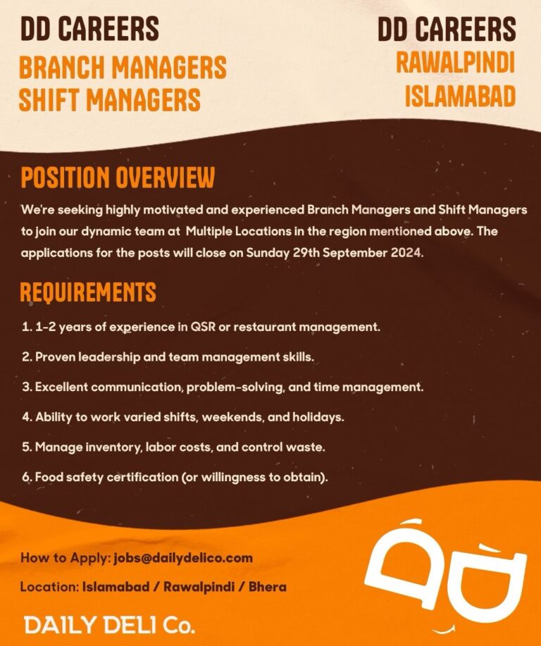 Daily Deli Co Jobs September 2024