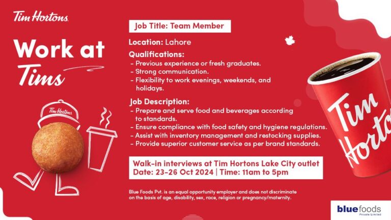 Tim Hortons Jobs Team Member