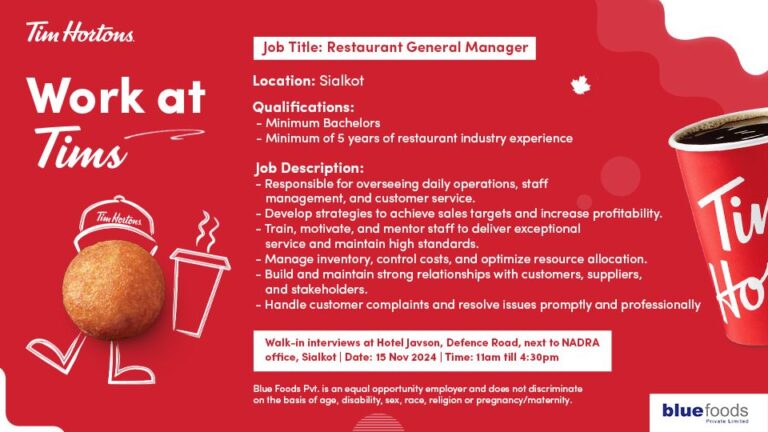 Tim Hortons Jobs November 2024