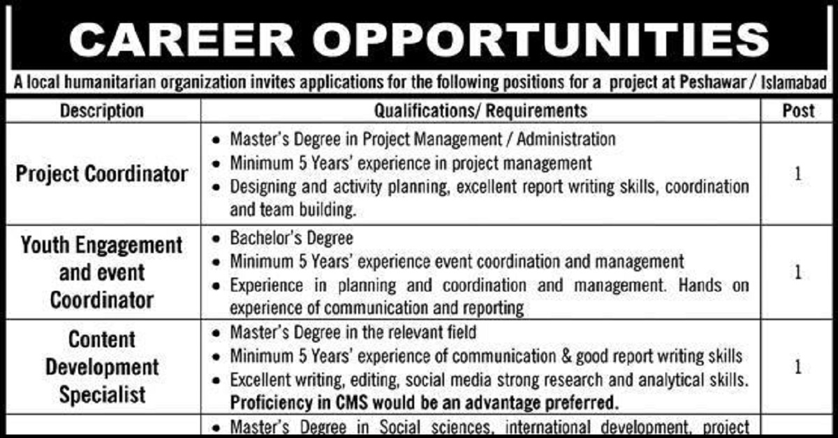 Local Organization Jobs November 2024