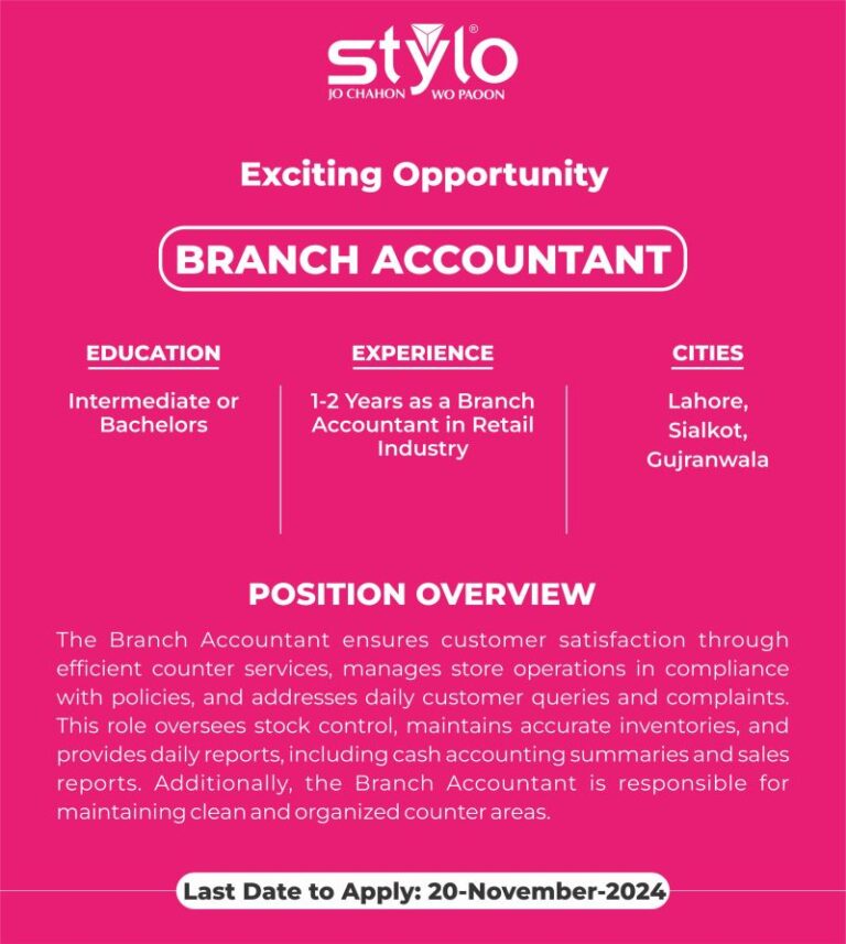Stylo Pvt Ltd Jobs November 2024