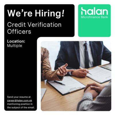 Halan Microfinance Bank Limited Jobs Credit Verification Officer