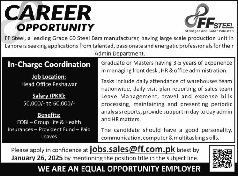 FF Steel Jobs January 2025