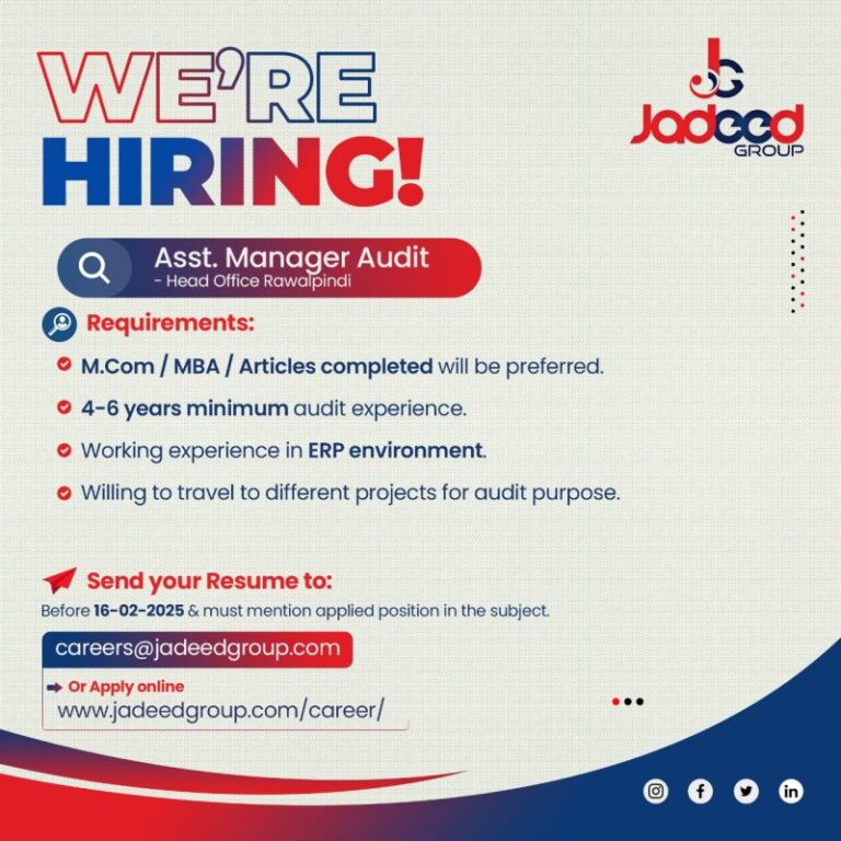 Jadeed Group Of Companies Jobs February 2025