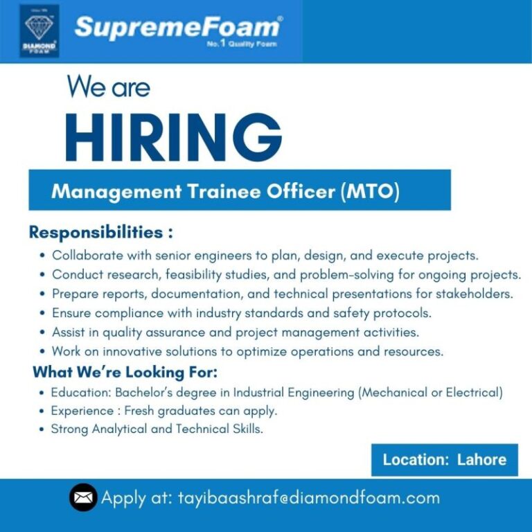 Diamond Group Of Companies Jobs Management Trainee Officer (MTO)
