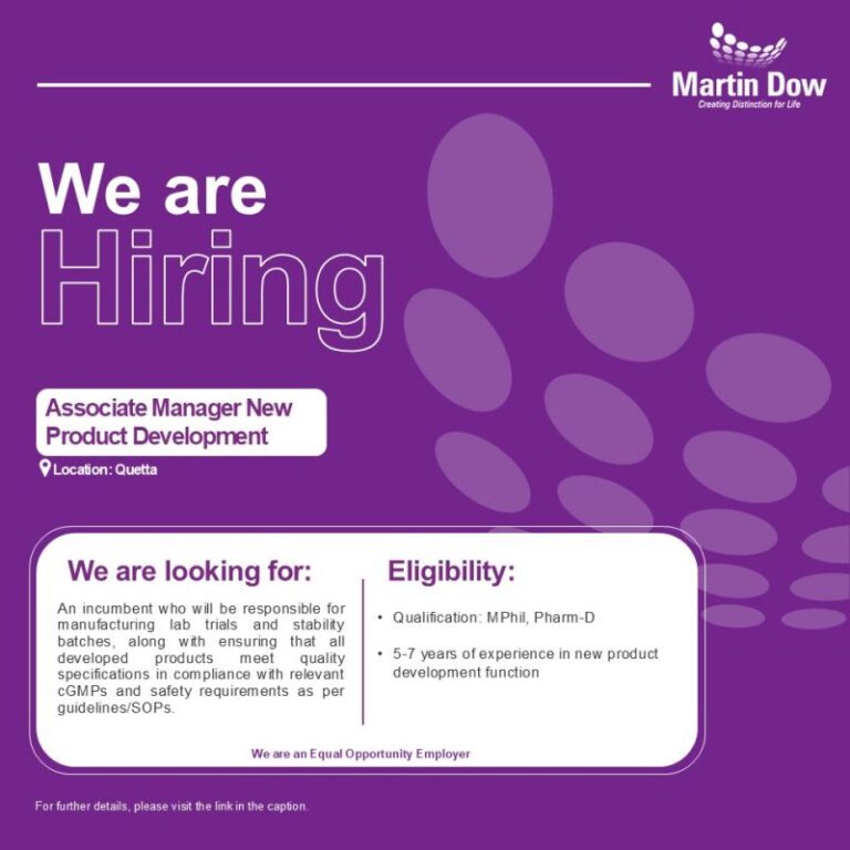 Martin Dow Limited Jobs Associate Manager