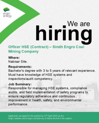 Engro Energy Limited Jobs April 2025