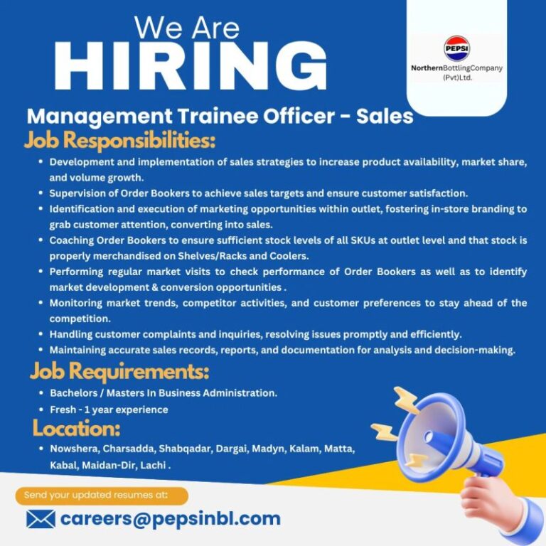 PEPSI Northern Bottling Company (Pvt) Ltd Jobs April 2025