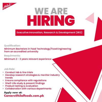 Hilal Foods Pvt Ltd Jobs April 2025