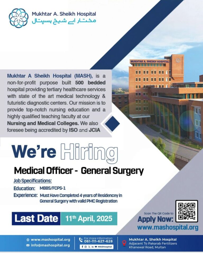 Mukhtar A Sheikh Hospital Jobs April 2025