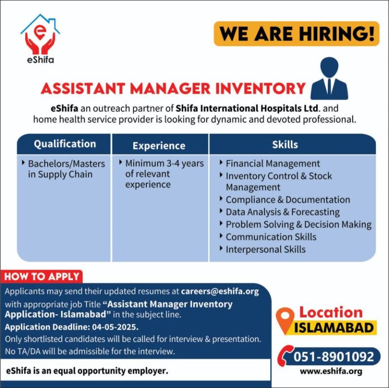 eShifa Jobs May 2025