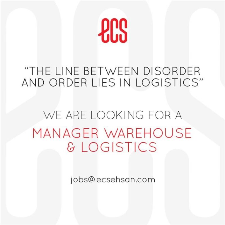 ECS Ehsan Chappal Store Jobs Manager Warehouse & Logistics