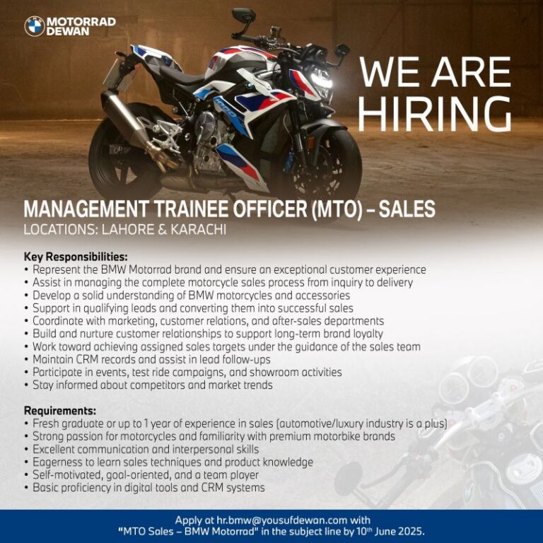 Dewan Motors Jobs Management Trainee Officer (MTO) Sales