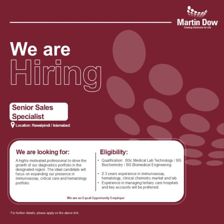 Martin Dow Limited Jobs July 2025