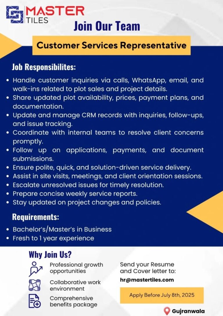 Master Tiles Jobs July 2025