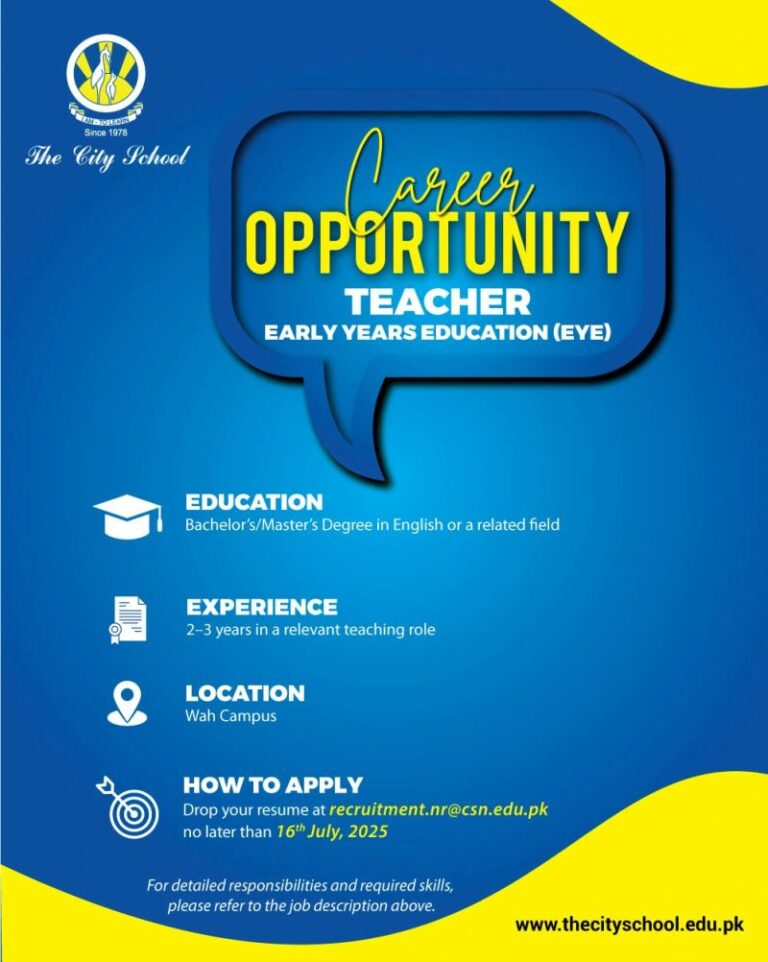 The City School Jobs July 2025