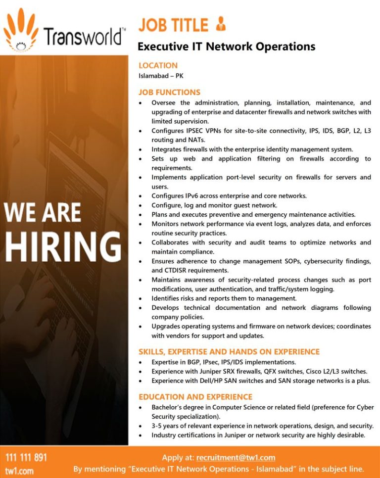 Transworld Associates Jobs July 2025