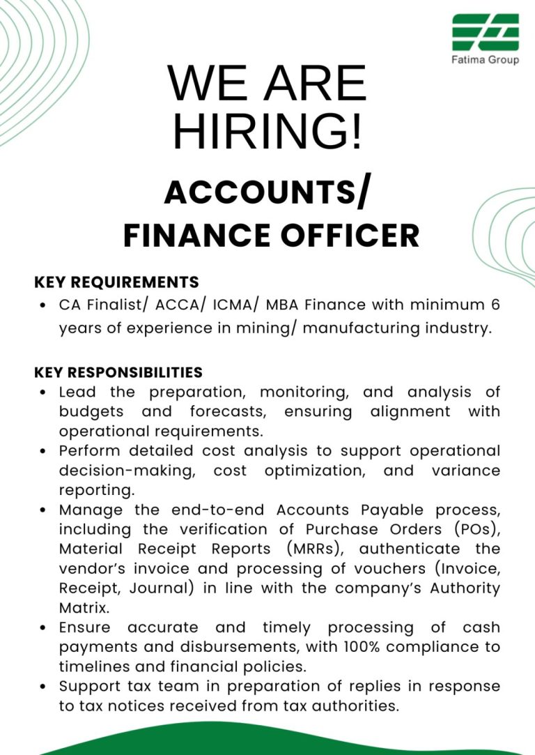 Fatima Group Jobs September 2025