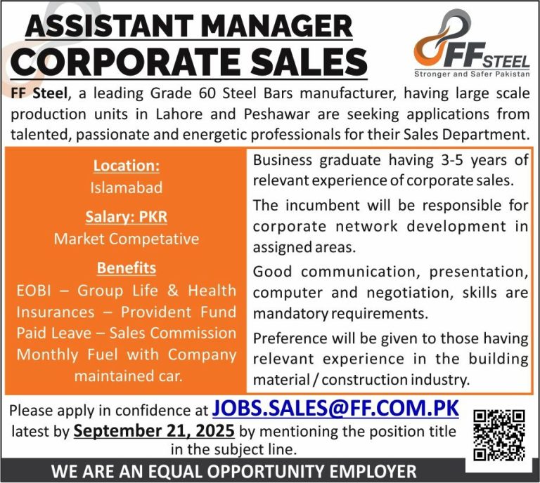 FF Steel Jobs September 2025