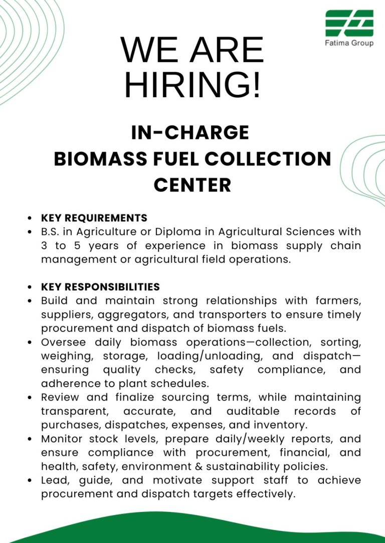 Fatima Group Jobs Septemebr 2025