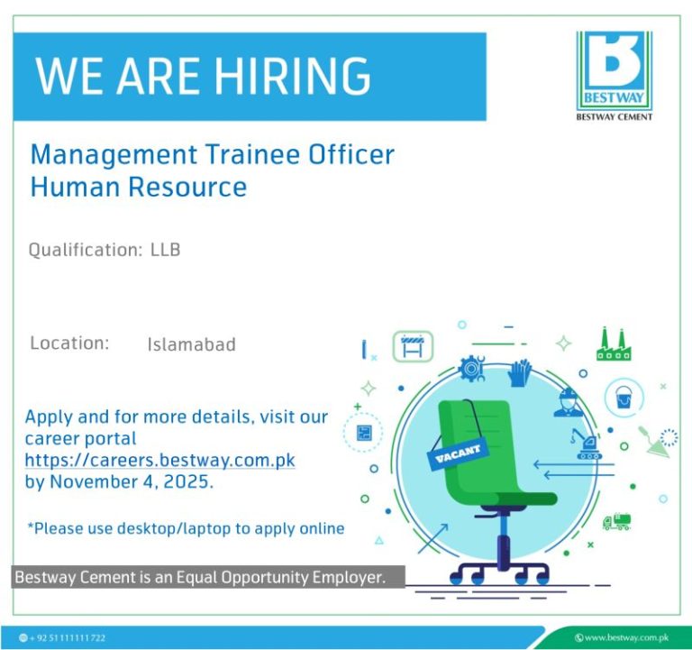 Bestway Cement Limited Jobs October 2025