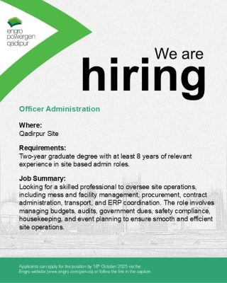 Engro Corporation Limited Jobs October 2025