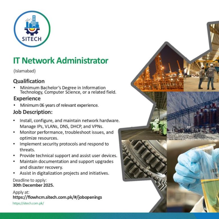 SITECH Jobs IT Network Administrator