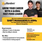Hardees Pakistan Jobs December 2025