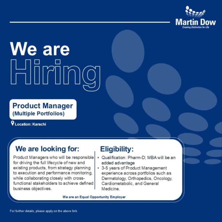 Martin Dow Limited Jobs Product Manager