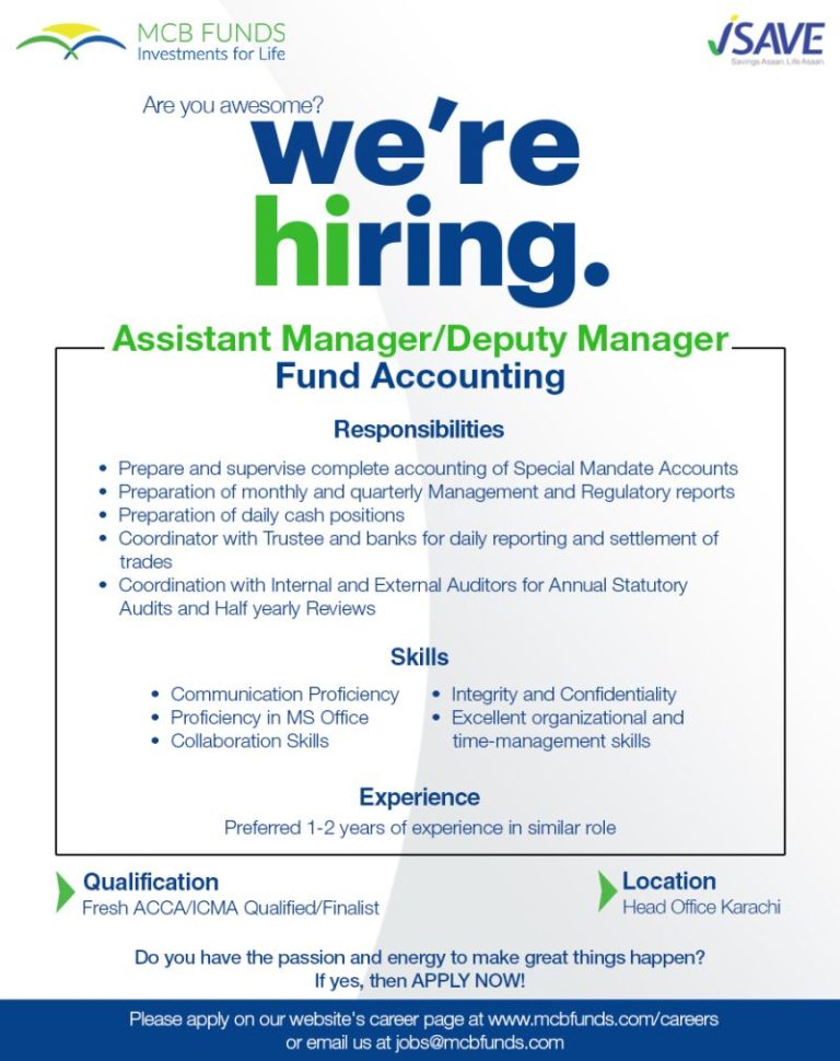 MCB Funds Jobs February 2026