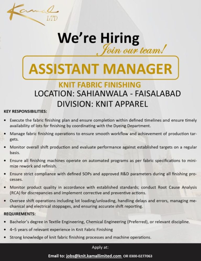 Kamal Limited Jobs February 2026