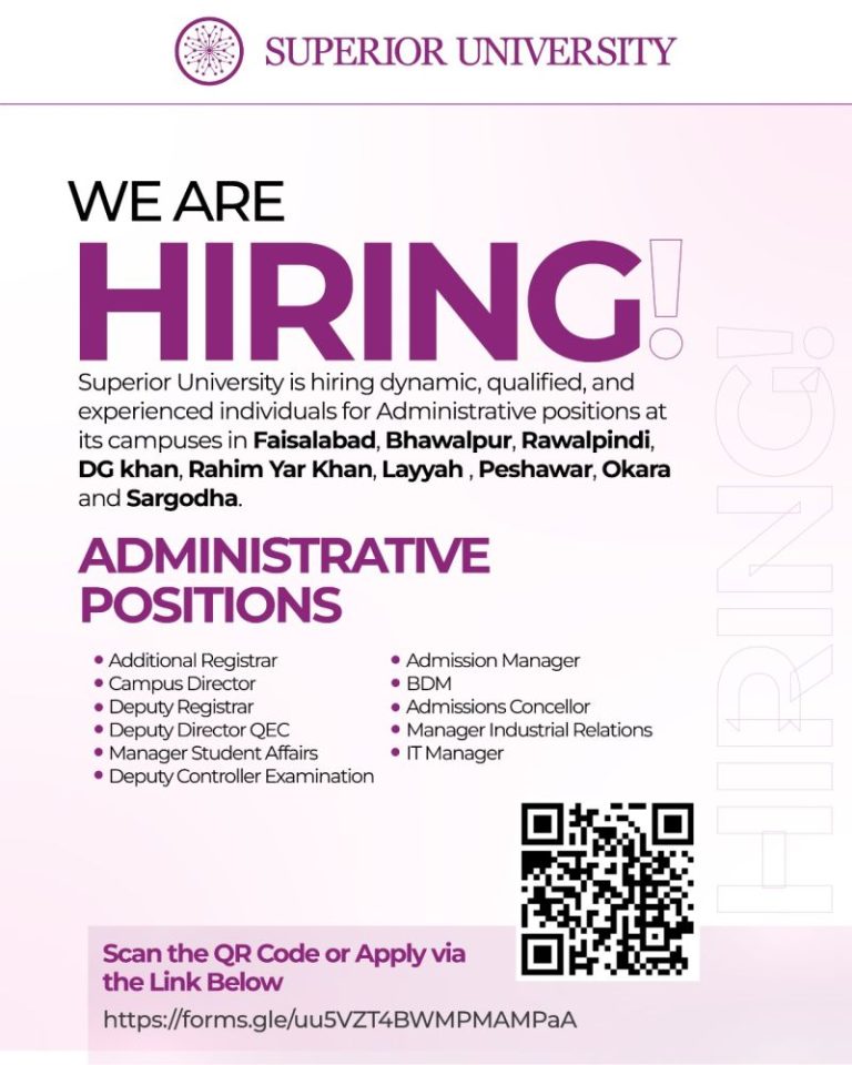 Superior University Jobs February 2026