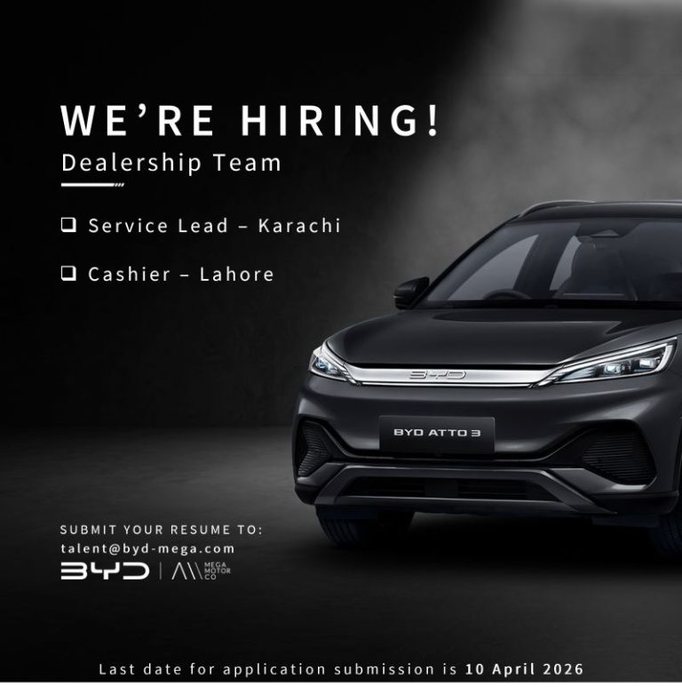 BYD Pakistan Jobs April 2026