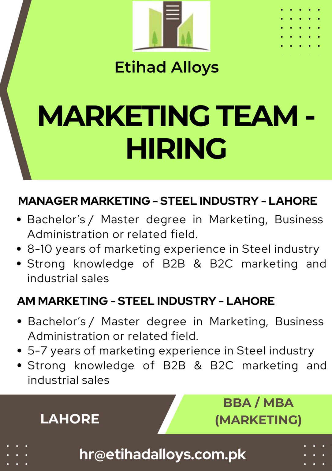 Etihad Alloys Jobs May 2026