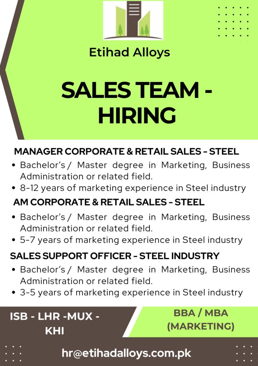 Etihad Alloys Jobs May 2026